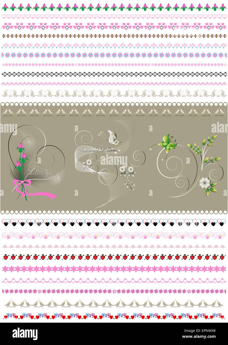 Patterned calligraphic border to to women holidays Stock Vector Image ...