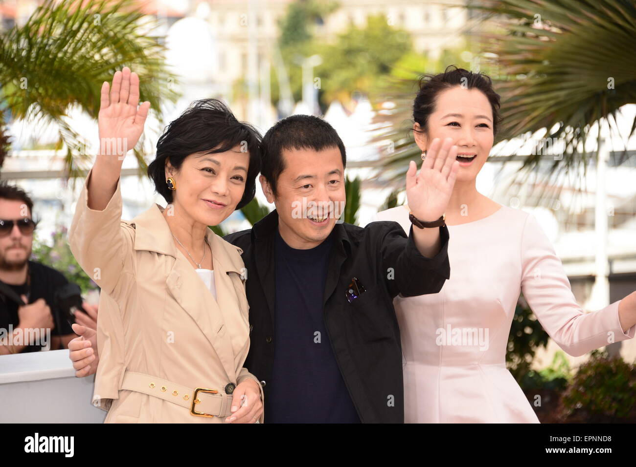Cannes, France. 14th May, 2015. CANNES, FRANCE - MAY 20: (L-R) Sylvia Chang, director Jia Zhang ...