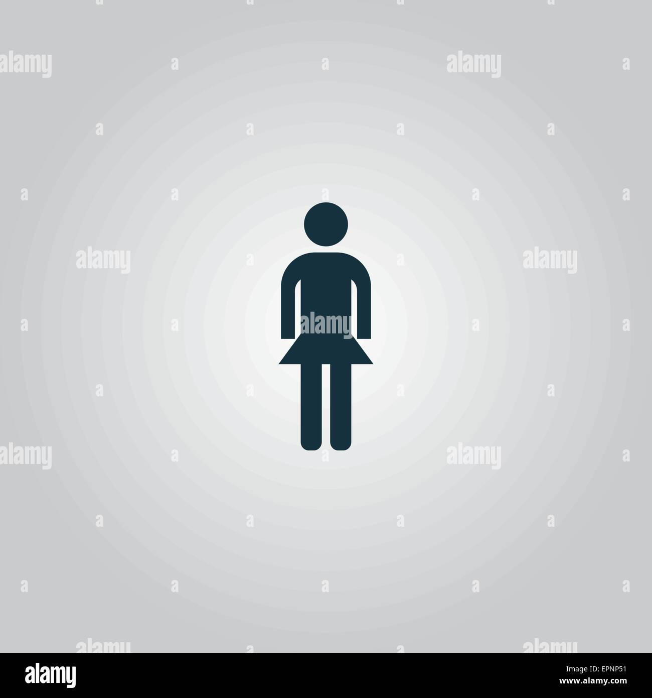 Simple vector woman icon on white background Stock Vector Image & Art ...