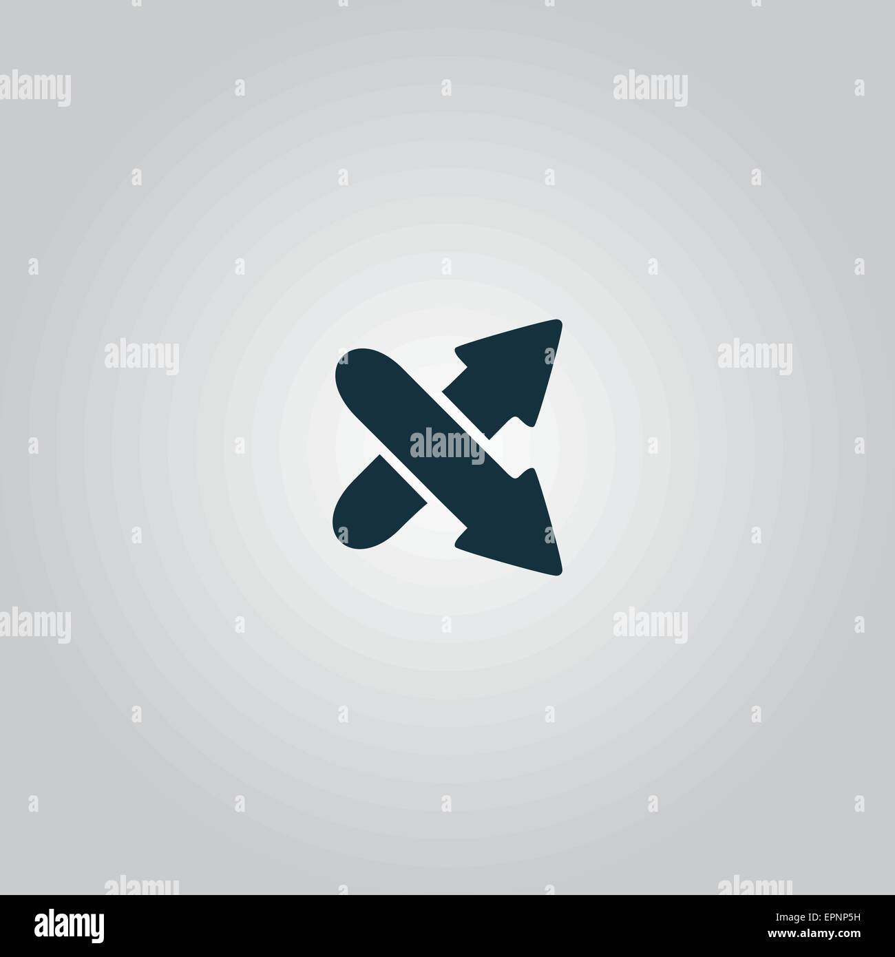 Two arrows. Direction sign. Flat design style Stock Vector Image & Art ...