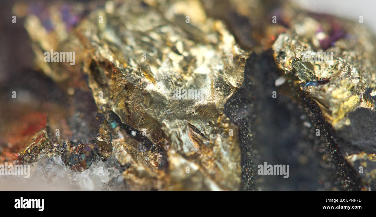 Chalcopyrite, It has the chemical formula (CuFeS2). Copper iron sulfide ...