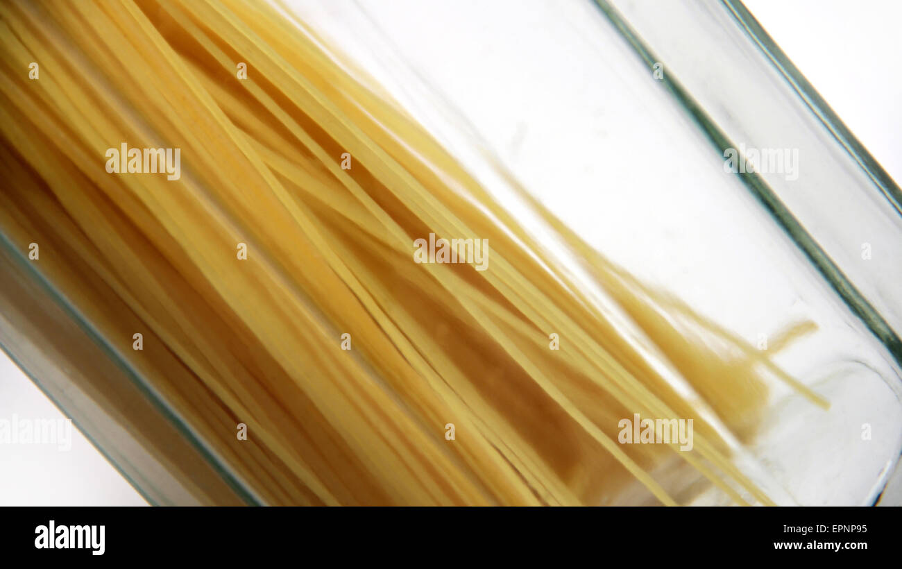 Spaghetti in glass jar - delicious Stock Photo - Alamy