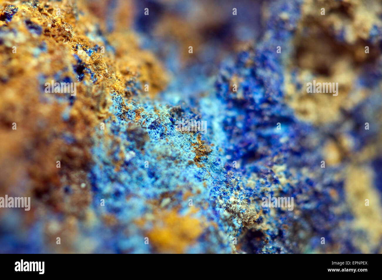 Azurite is soft, deep blue copper mineral produced by weathering of ...