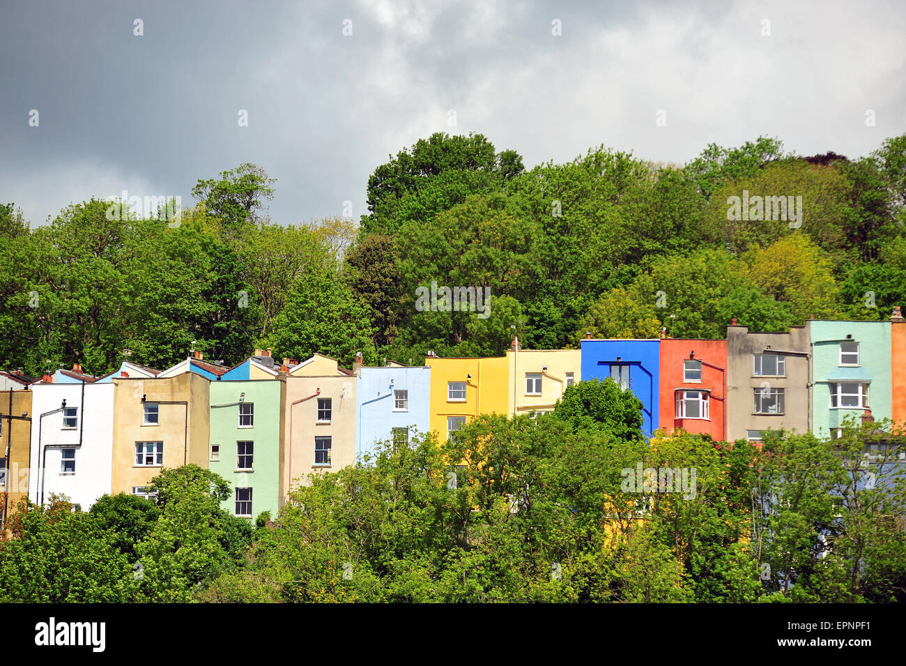 Terraced houses surrounded by trees hi-res stock photography and images ...