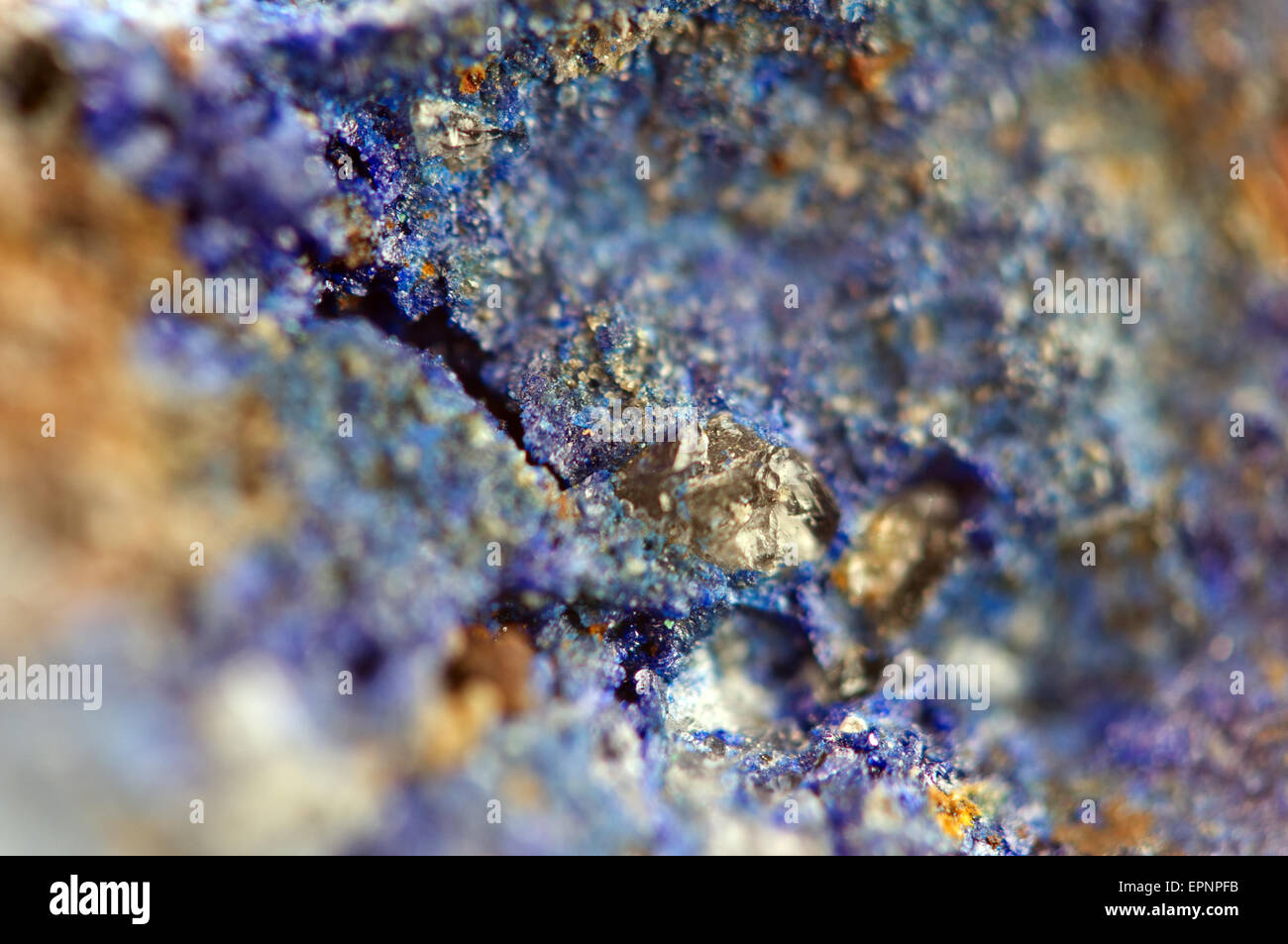Azurite is soft, deep blue copper mineral produced by weathering of ...