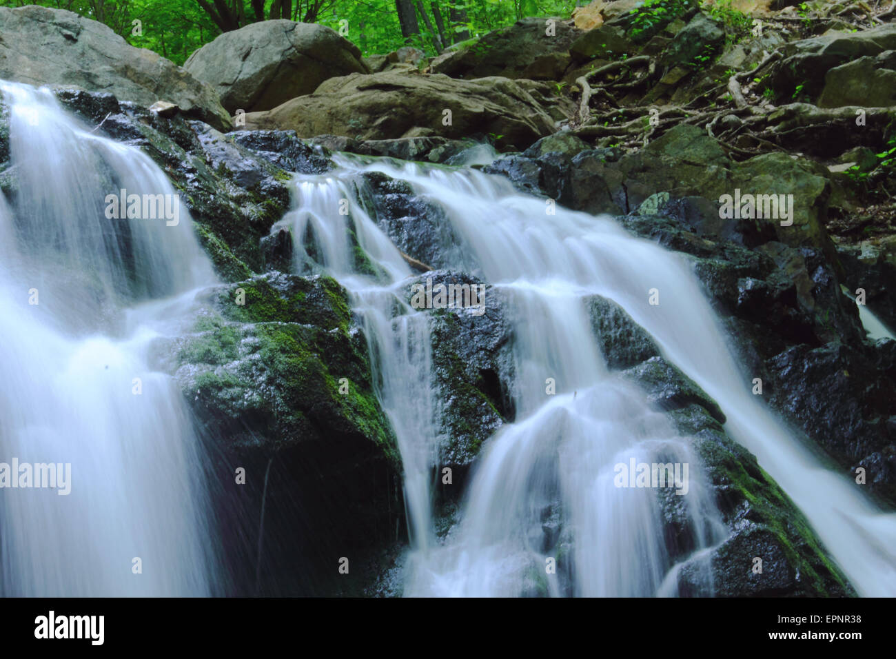 A beautiful waterfall shot with a long exposure Stock Photo - Alamy