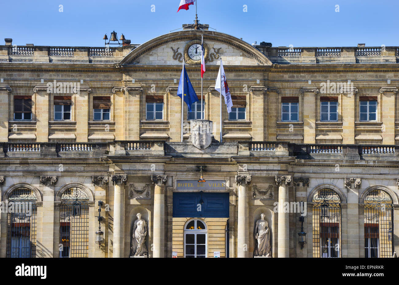Center historical Bordeaux France Europe Town hall Stock Photo - Alamy