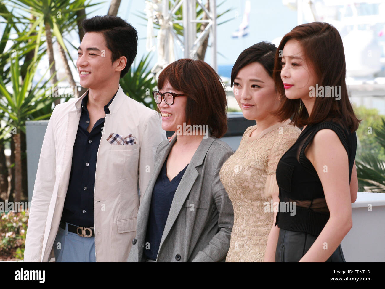 Cannes, France. 20th May, 2015. Actor Kim Young-Min, Director Shin Su ...