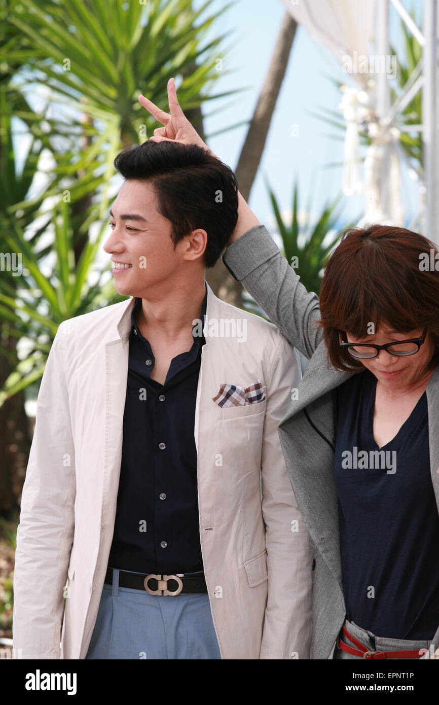 Cannes, France. 20th May, 2015. Actor Kim Young-Min, Director Shin Su ...