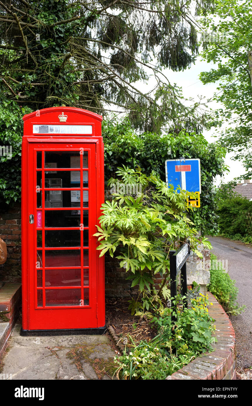 red telephone box in the small village of westbere in north east kent ...