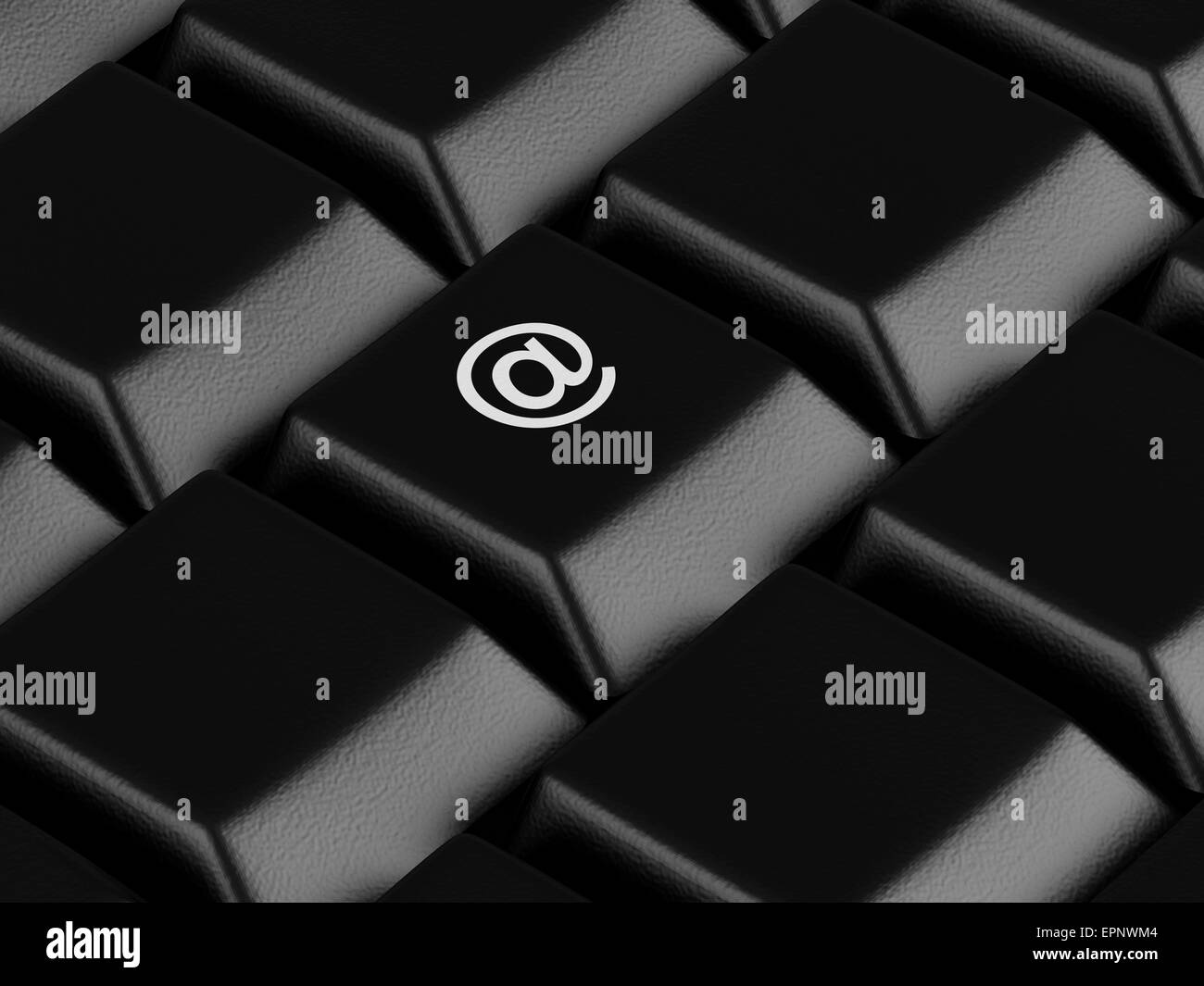 Computer keyboard with email key. High resolution image. 3d rendered ...