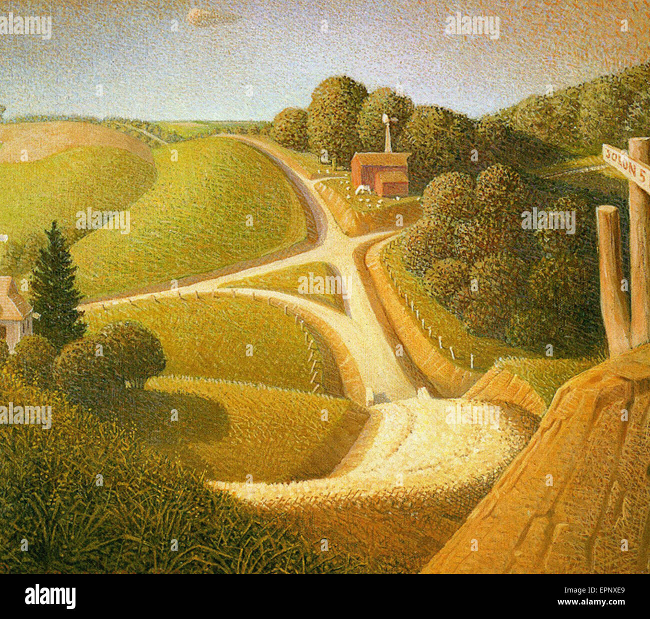 Grant Wood Painting Stock Photos & Grant Wood Painting Stock Images - Alamy