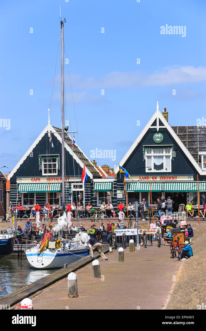 The old historic town of Marken, north of Amsterdam, the Netherlands ...