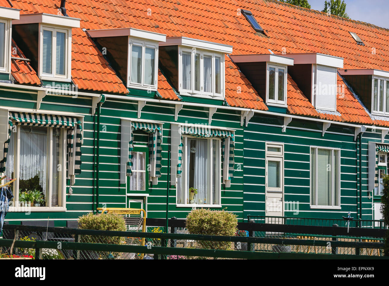 The old historic town of Marken, north of Amsterdam, the Netherlands ...
