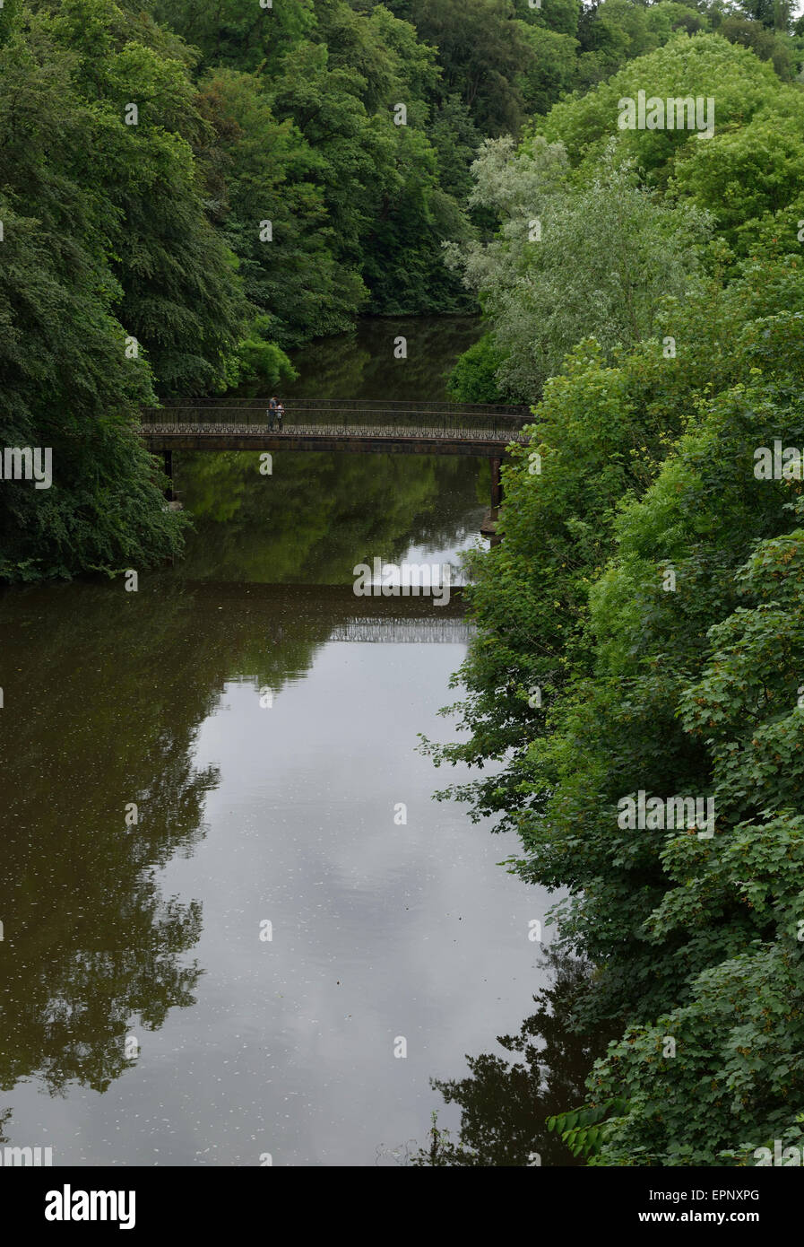 River Kelvin near the Botanic Gardens Glasgow West End Scotland UK ...