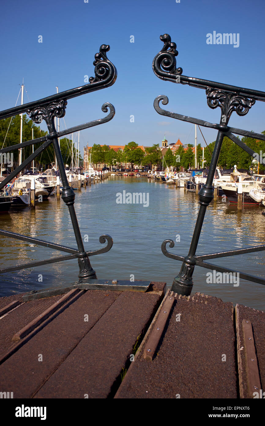 A Typical Dutch Canal Bridge In Dordrecht, South Holland, Netherlands ...