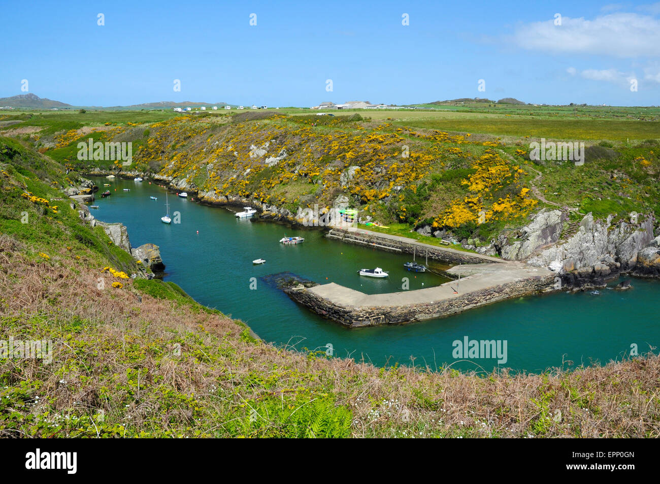 The harbour at Porthclais (or Porth Clais), Pembrokeshire, Wales Stock ...