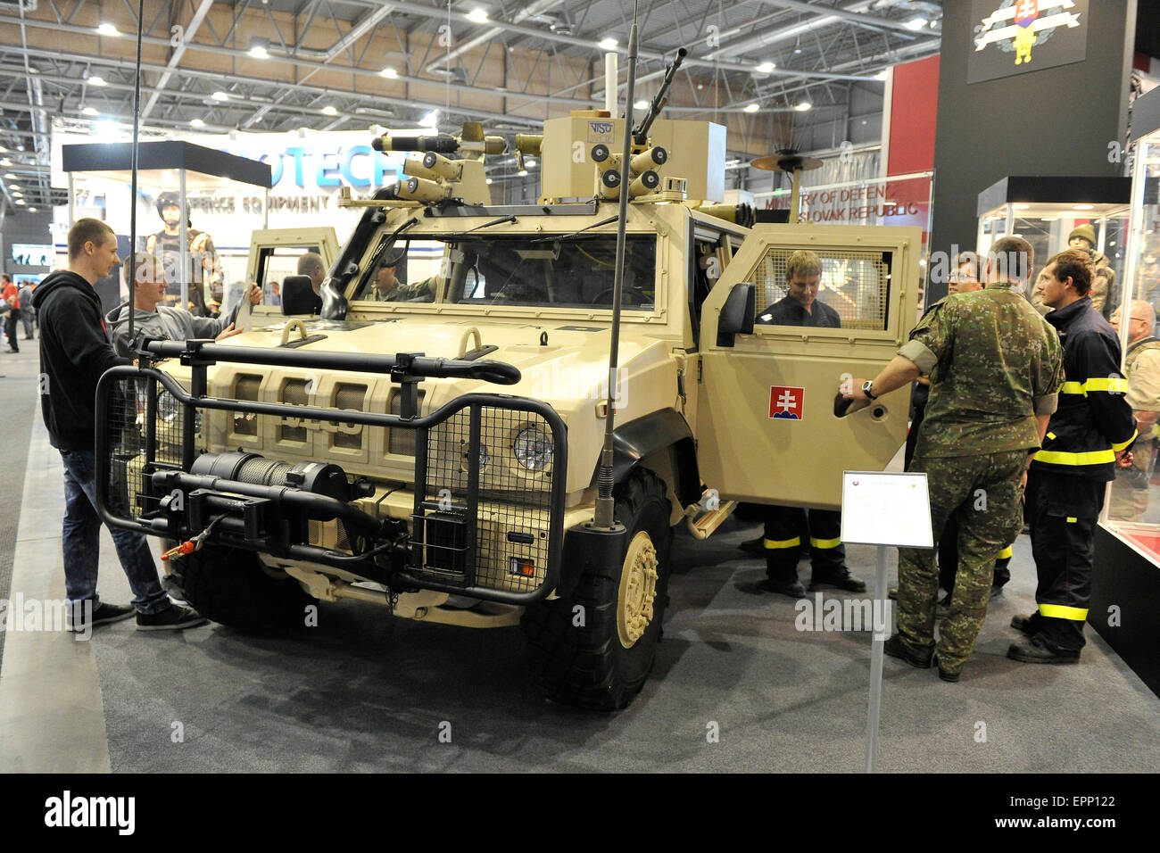Brno, Czech Republic. 20th May, 2015. Iveco 4x4 Armoured vehicle was ...