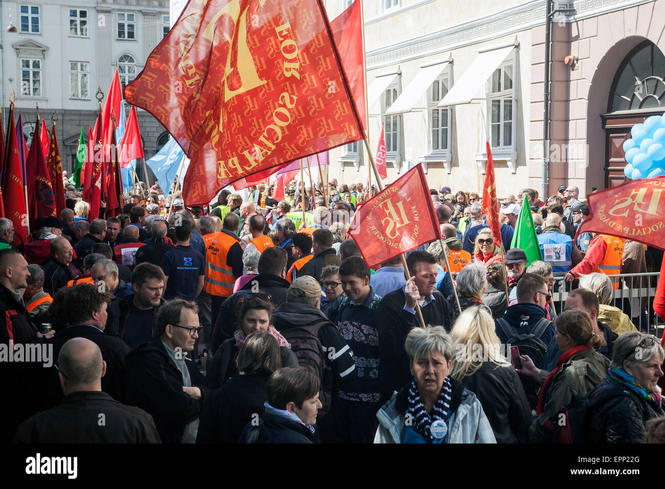 Copenhagen, Denmark, May 20th, 2015: Demonstration in front of the ...
