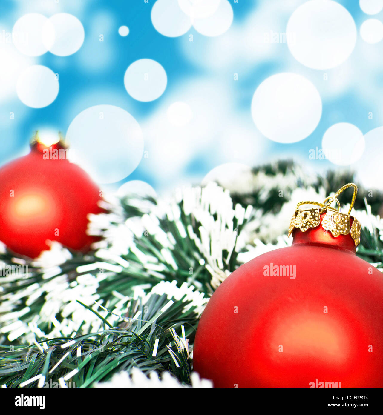 Blue christmas ball against background hi-res stock photography and ...