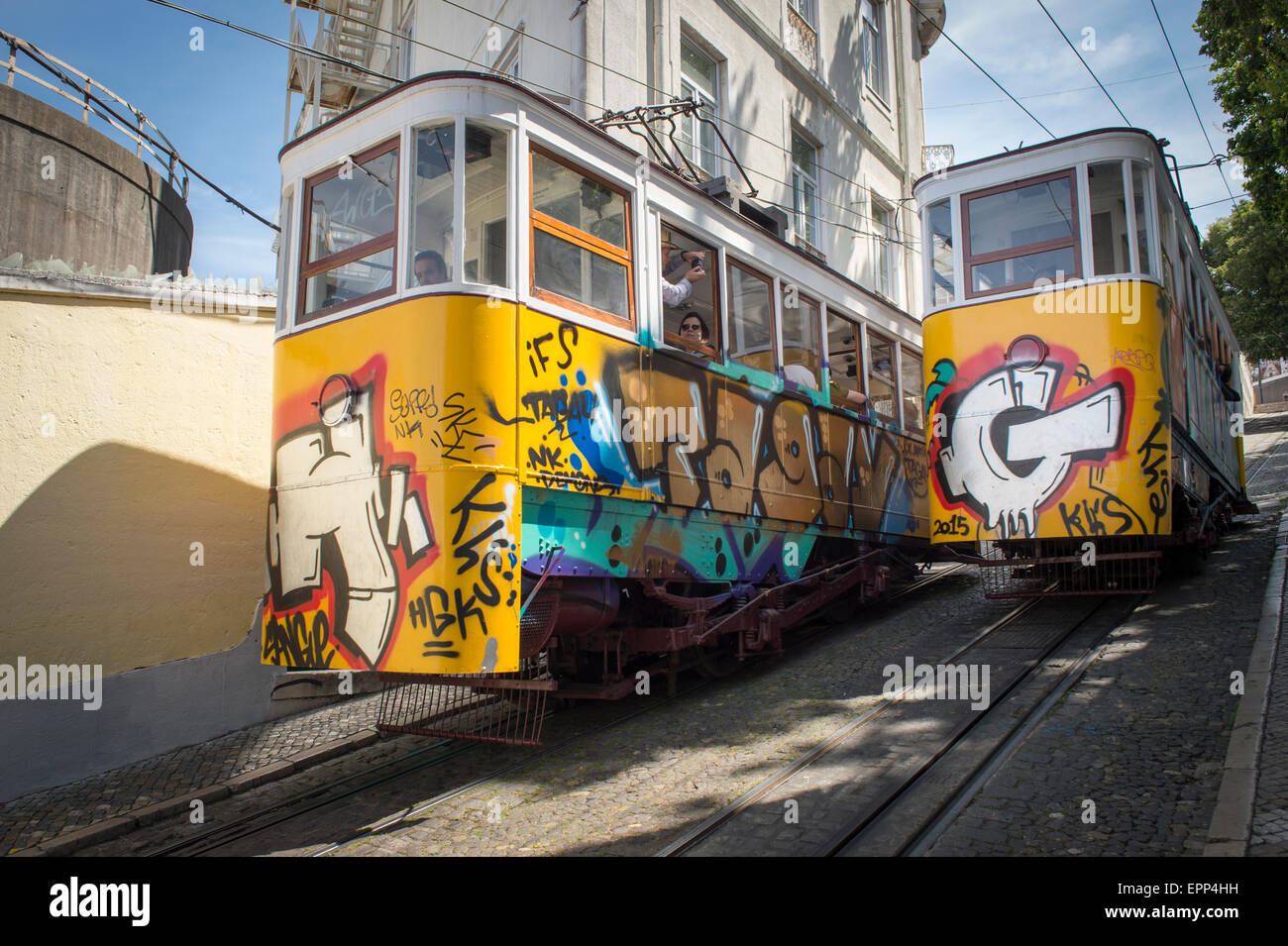 Graffiti on trams hi-res stock photography and images - Alamy