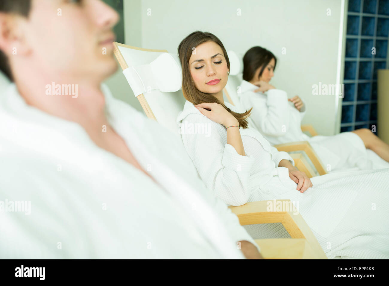 Young people in the spa center Stock Photo - Alamy
