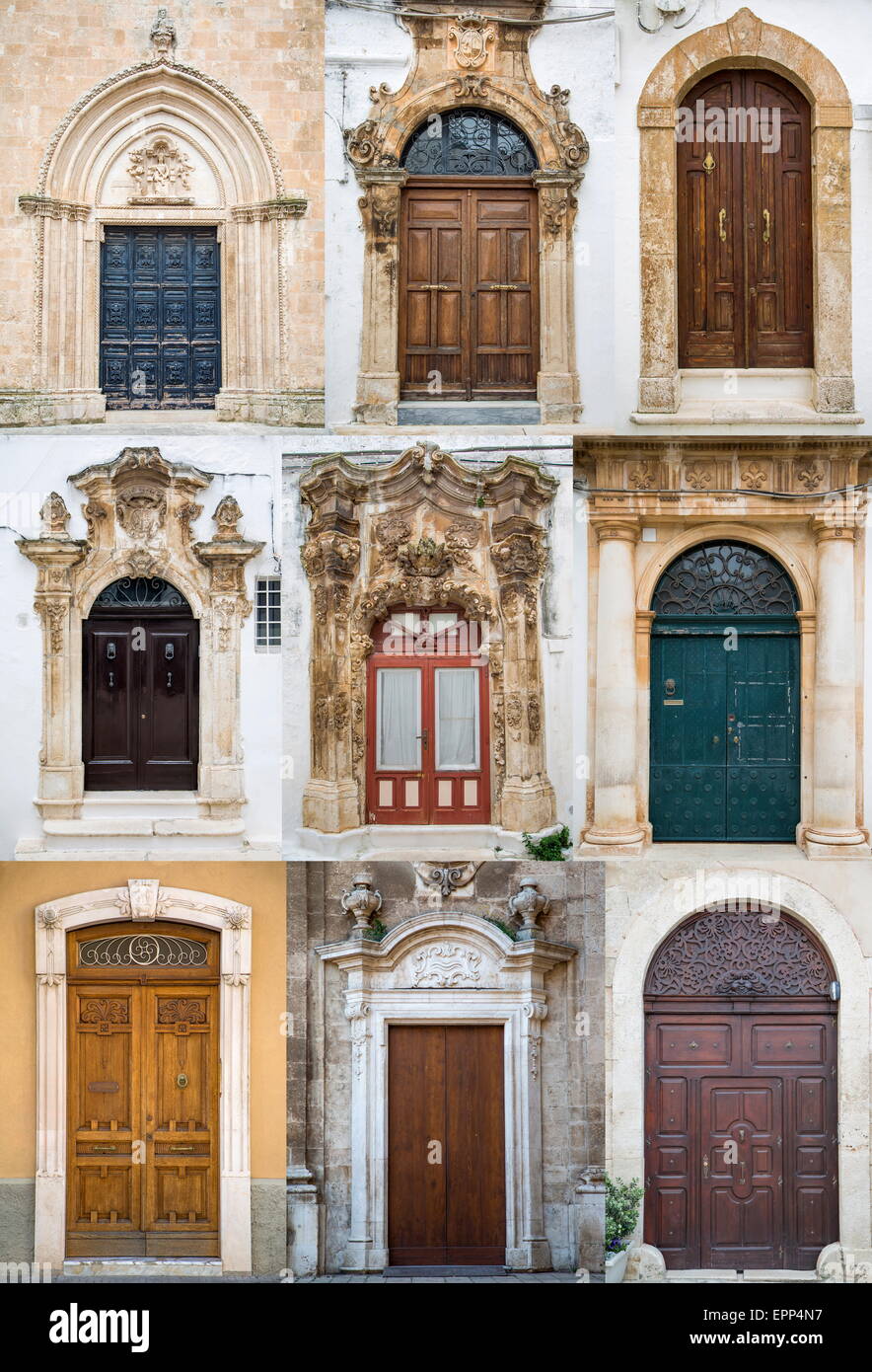 Old doors from Bari, Italy Stock Photo - Alamy