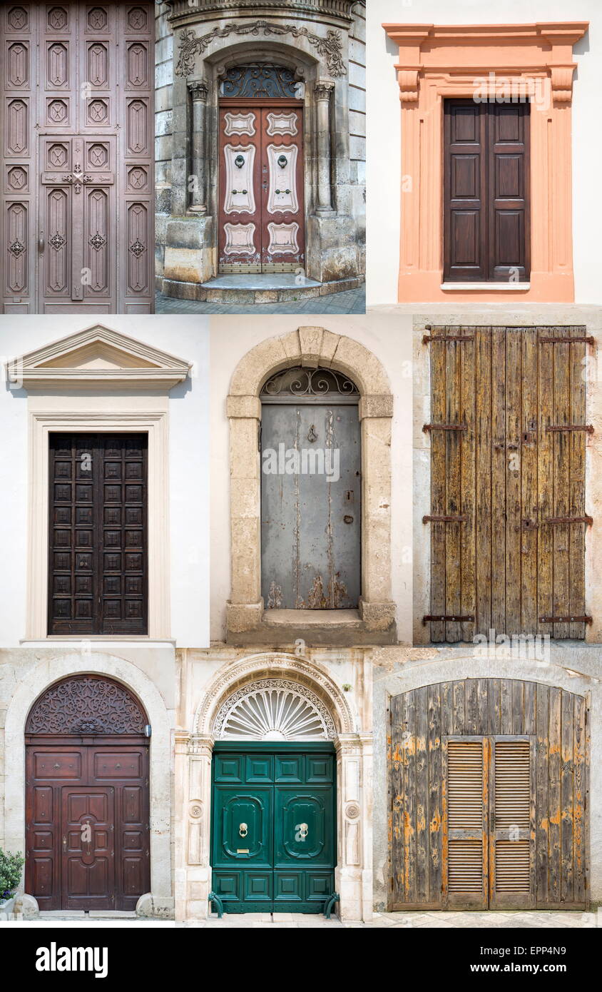 Old doors from Bari, Italy Stock Photo - Alamy