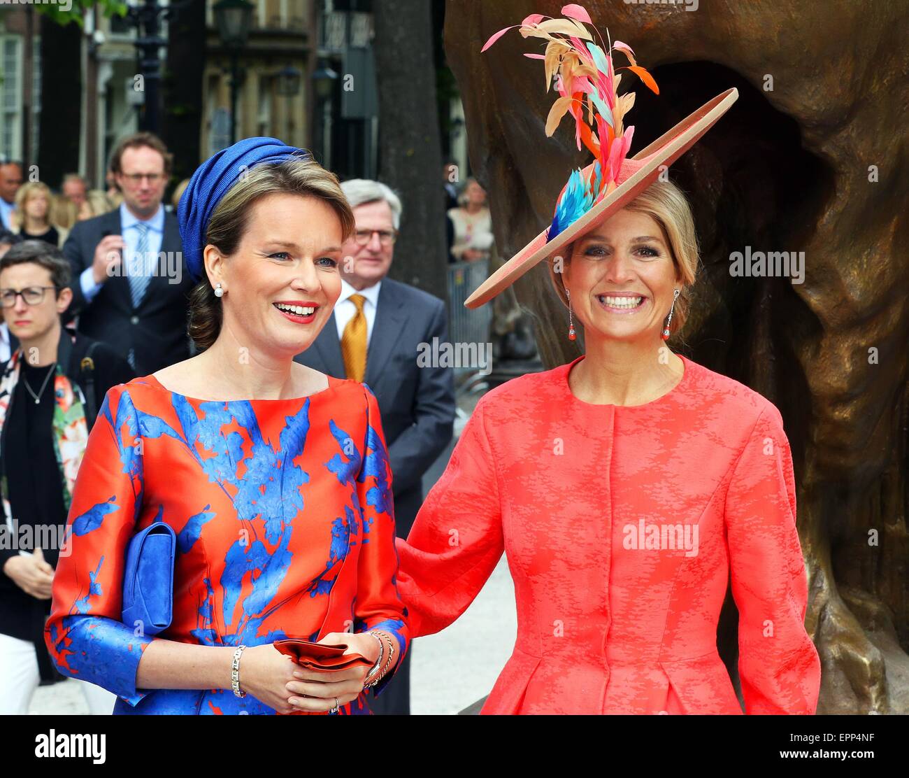 The Hague, The Netherlands. 20th May, 2015. Belgian Queen Mathilde (L ...