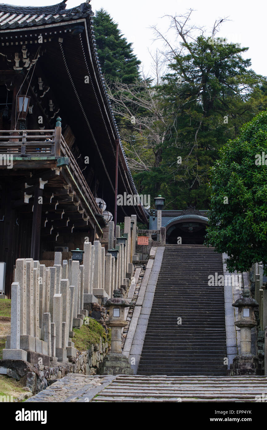 The stairs of Nigatsu-do temple in Nara Japan Stock Photo - Alamy