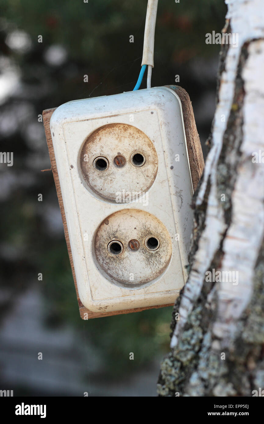 Old electricity socket hi-res stock photography and images - Alamy