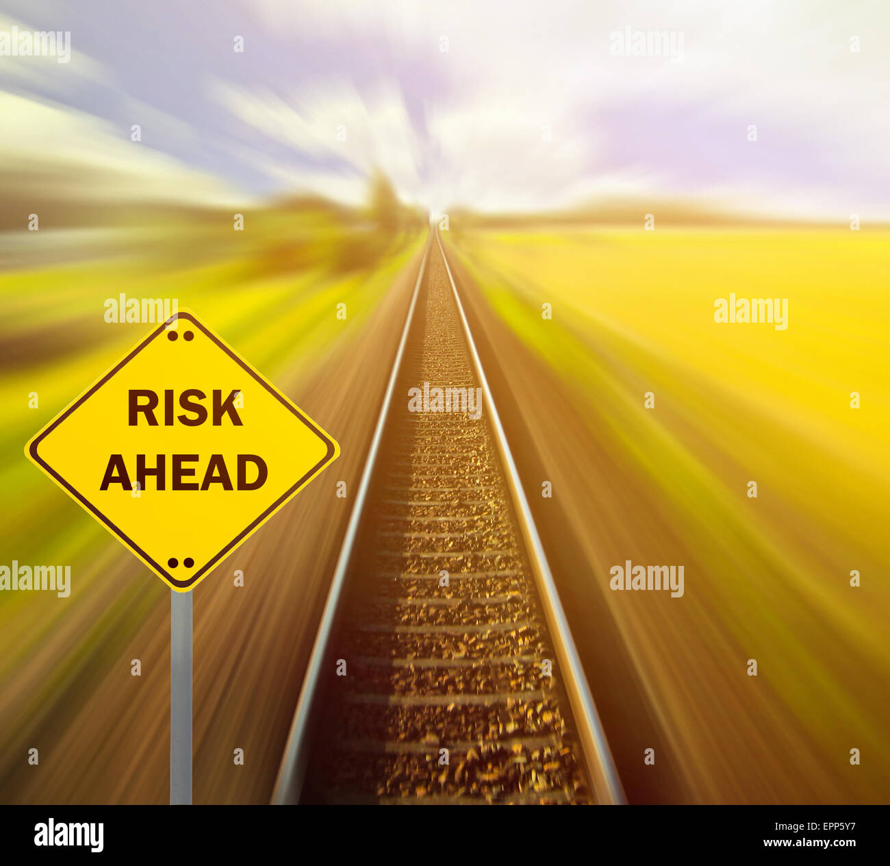 RISK AHEAD sign - Business concept Stock Photo - Alamy