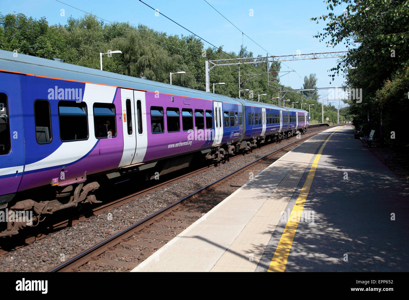 A Northern Rail train at Kidsgrove near Stoke on Trent, Staffordshire ...