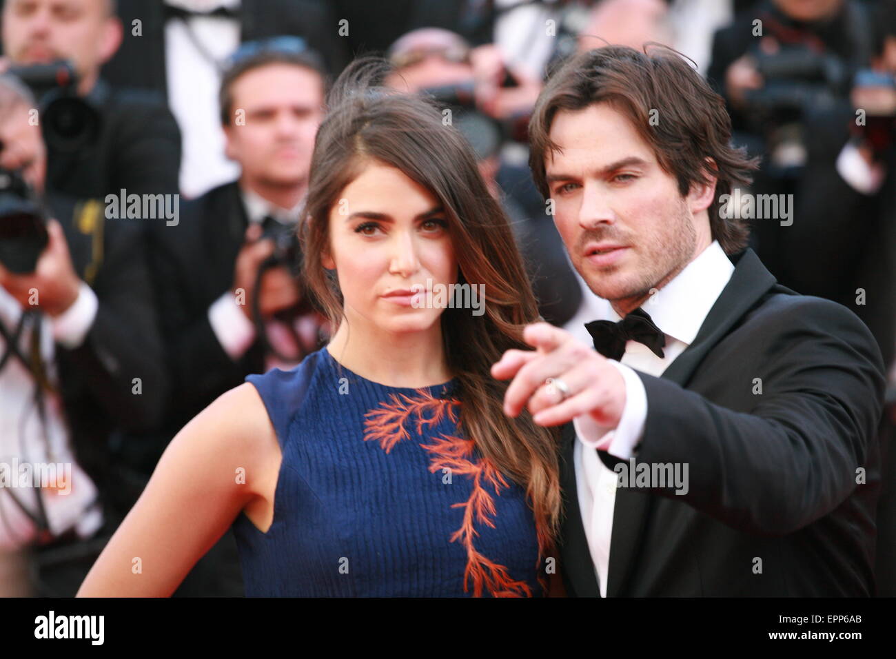 Cannes, France, 20th May, 2015. Nikki Reed and Ian Somerhalder at the ...