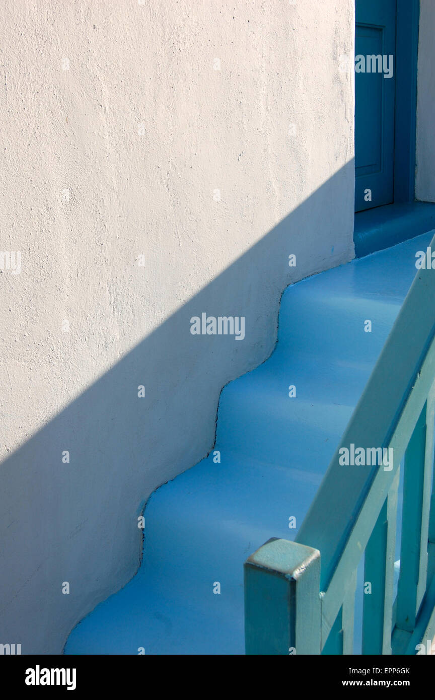 Blue stairs hi-res stock photography and images - Alamy