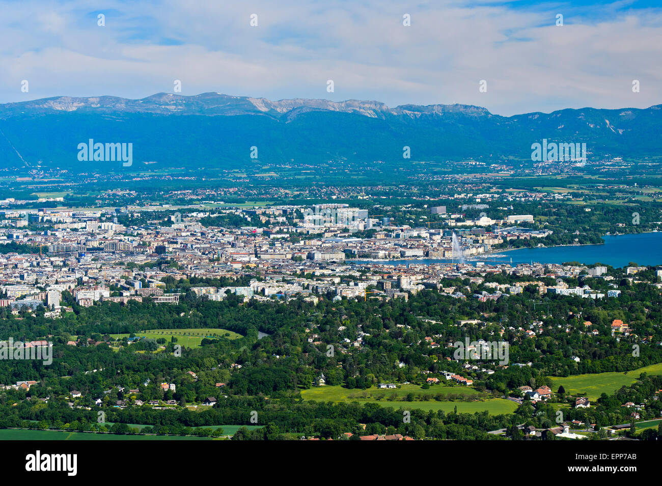 Birds eye view lake geneva hi-res stock photography and images - Alamy