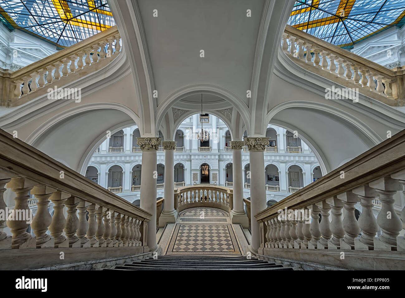 Interior view of the polytechnic university in Warsaw, Poland Stock ...
