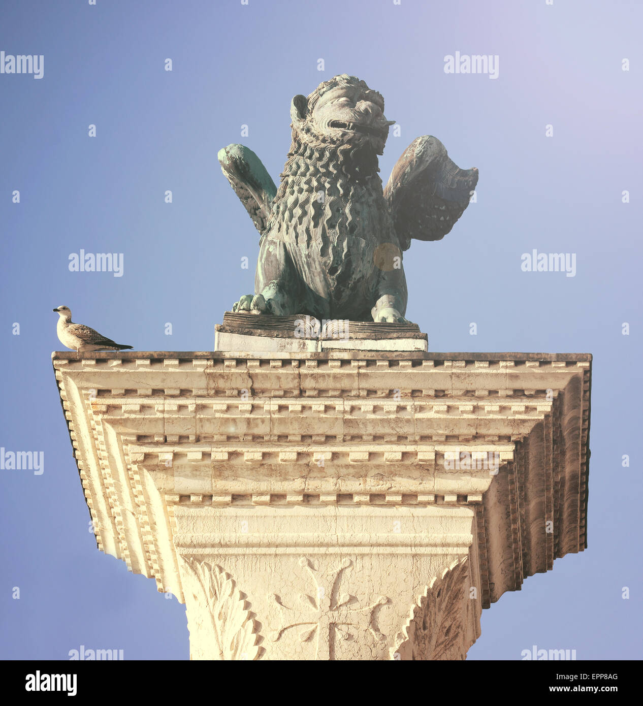 Saint Marks Winged Lion Venetian Symbol Column 12th Century Originally ...