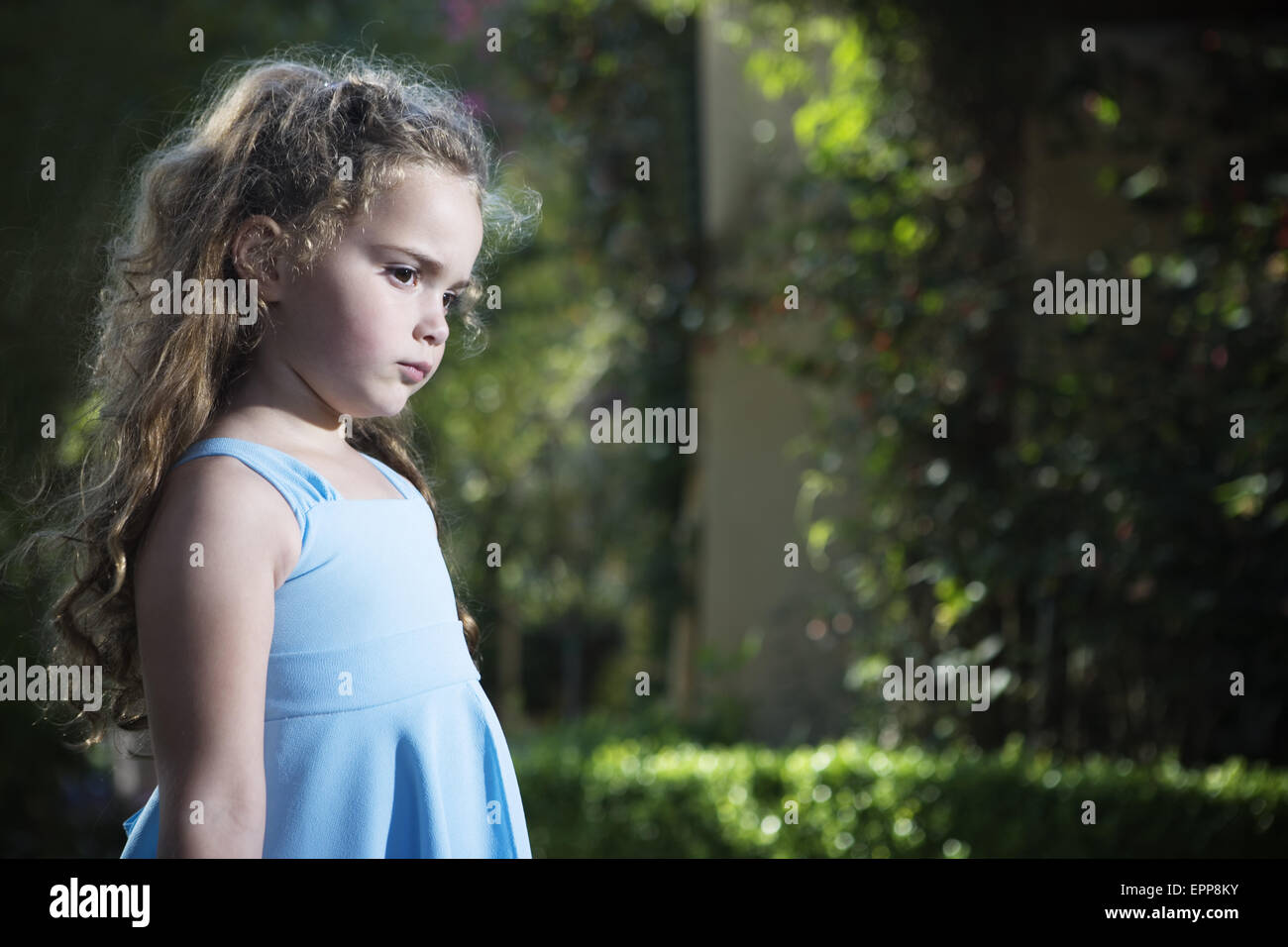 Side view portrait of a young girl Stock Photo - Alamy