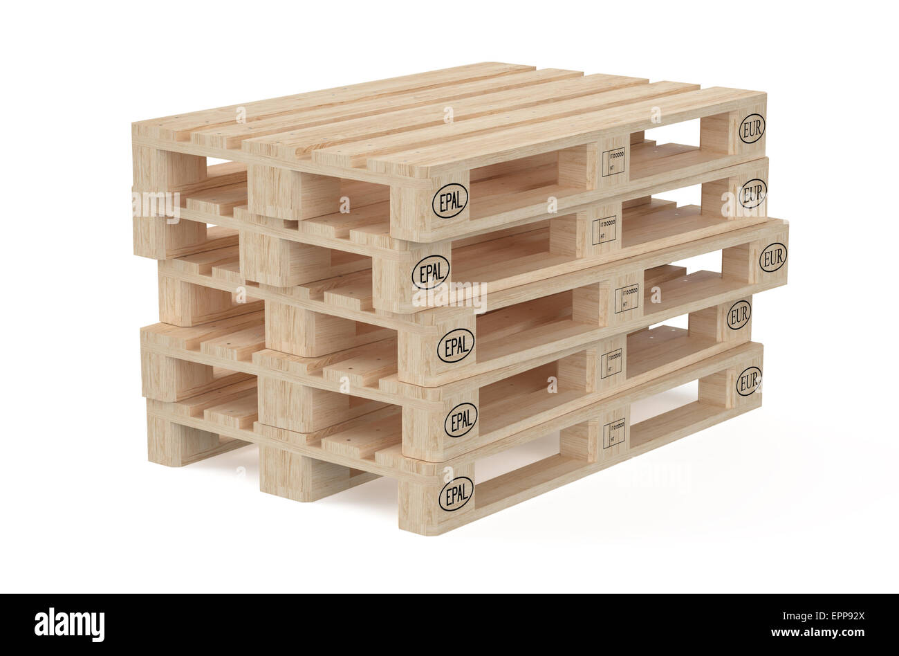 Commercial wooden pallets Cut Out Stock Images & Pictures - Alamy