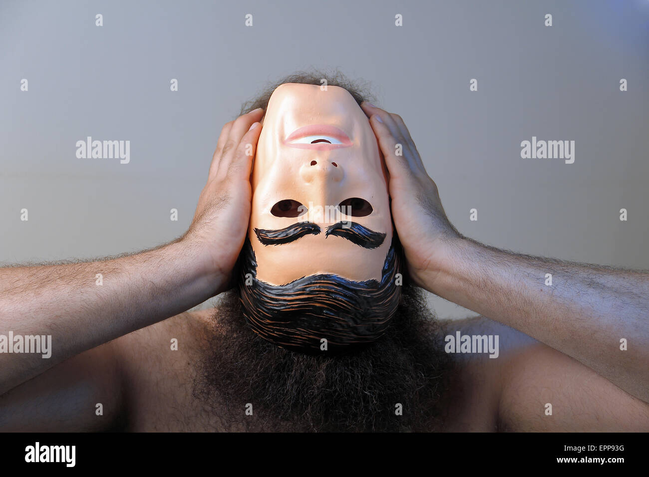 A crazy man has given up and lost his mind Stock Photo - Alamy