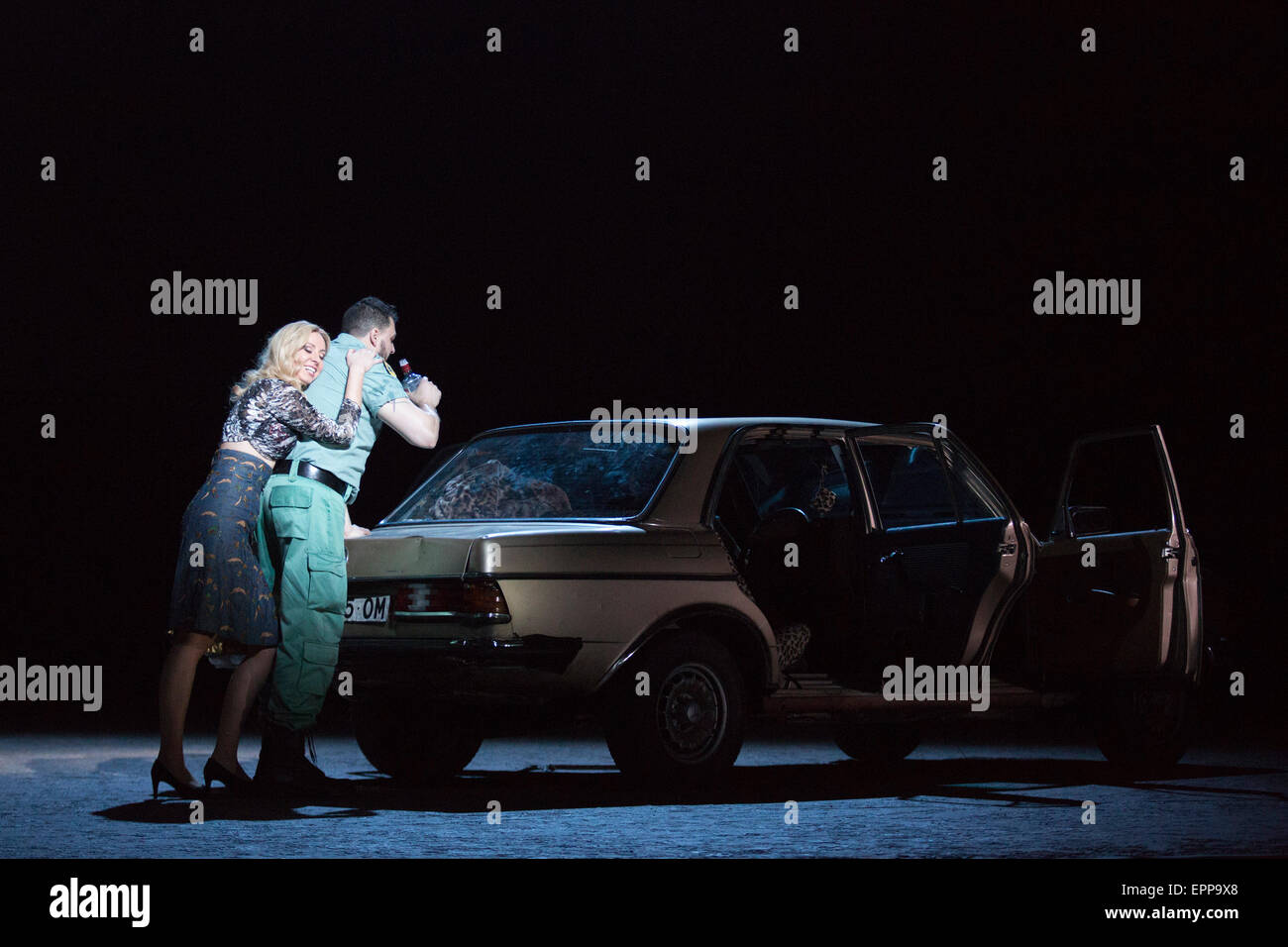 London, UK. 18 May 2015. Justina Gringyte as Carmen and Eric Cutler as ...
