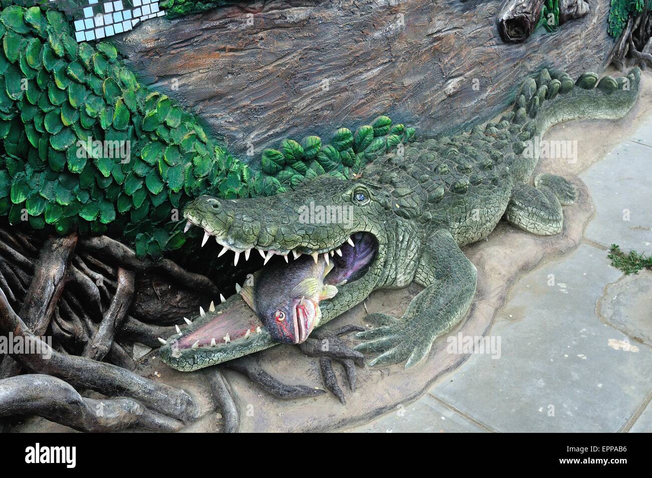 Crocodile - Monument to the Spanish Conquest in CORRALES. Department of ...