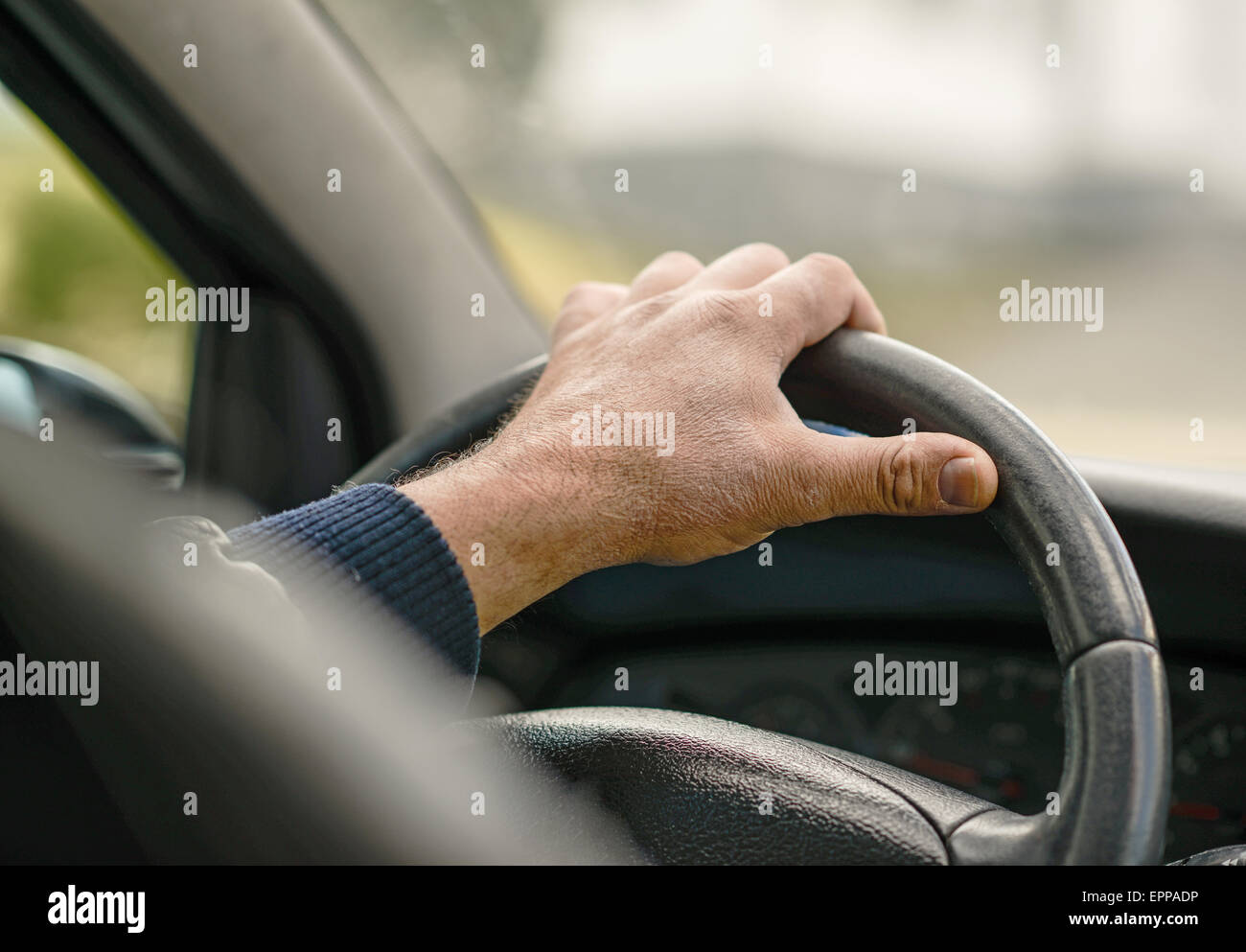 Man driving car Stock Photo - Alamy