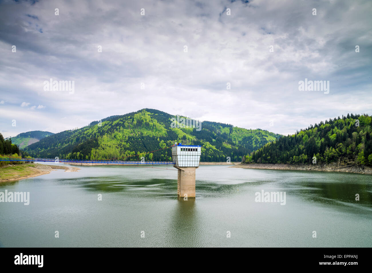 Construction of buildings on the Sance dam, Czech Republic Stock Photo ...