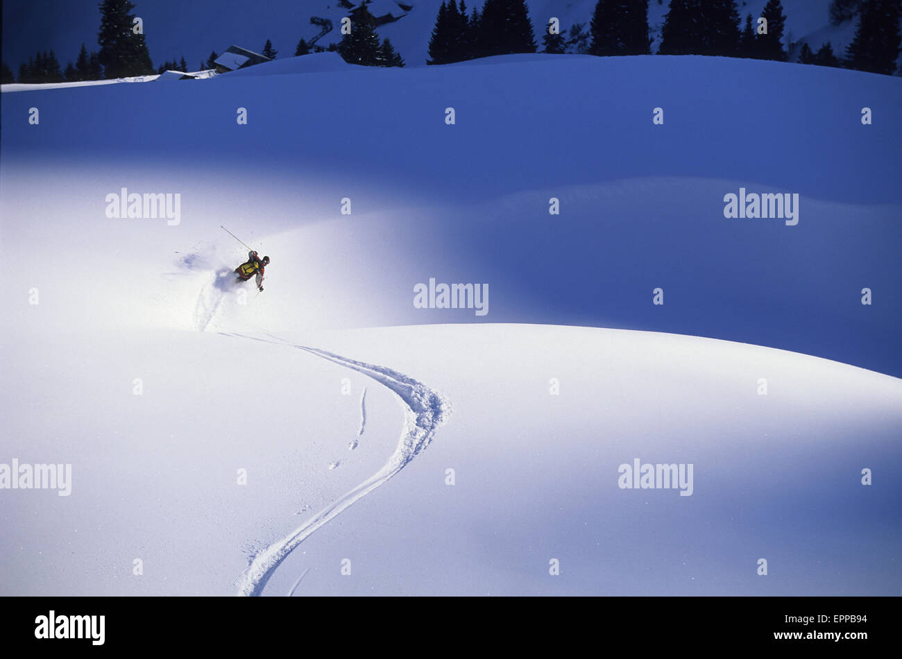 Powder skiing in ski hi-res stock photography and images - Alamy