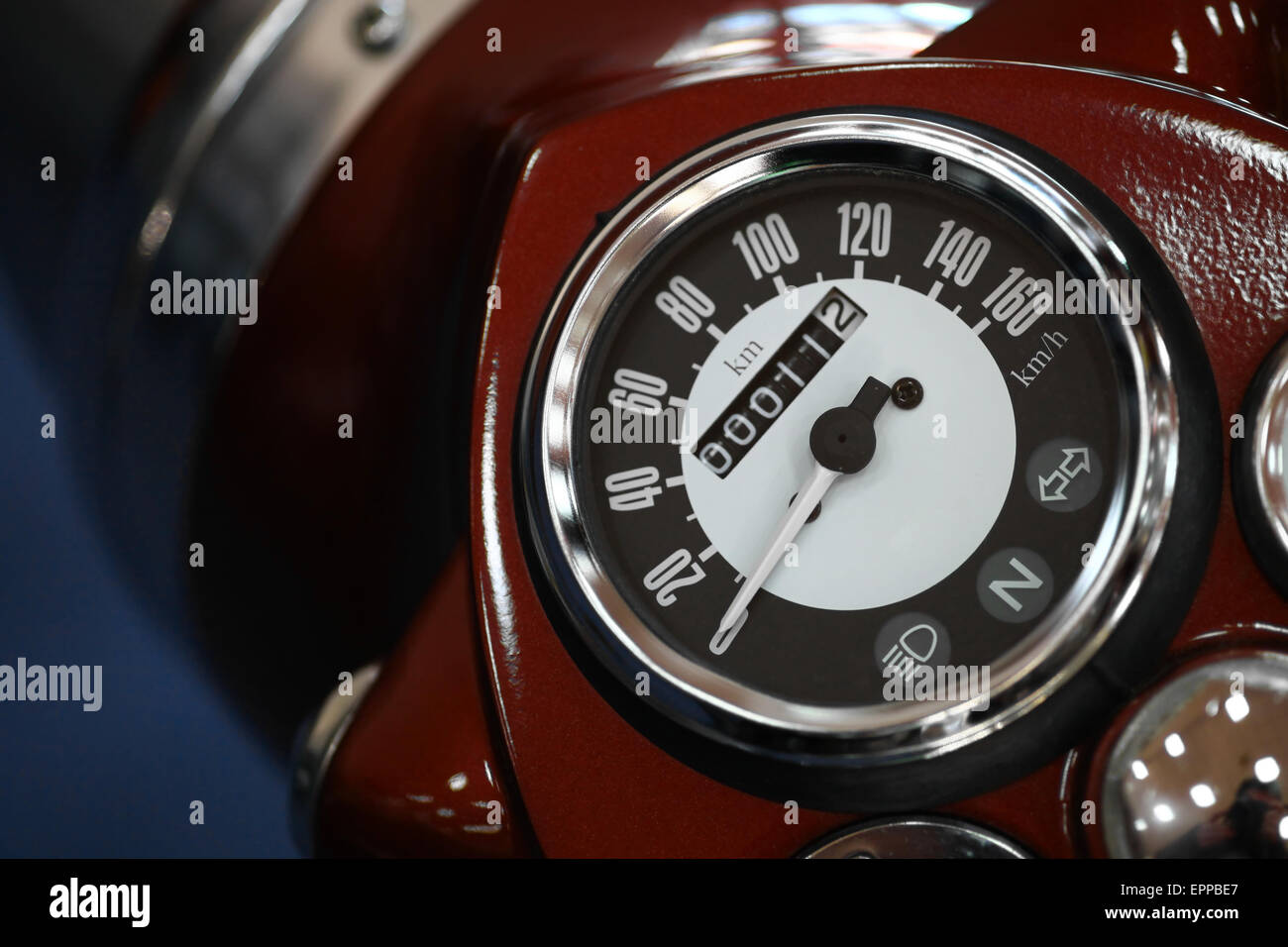 Color detail with the speedometer of a motorcycle Stock Photo - Alamy