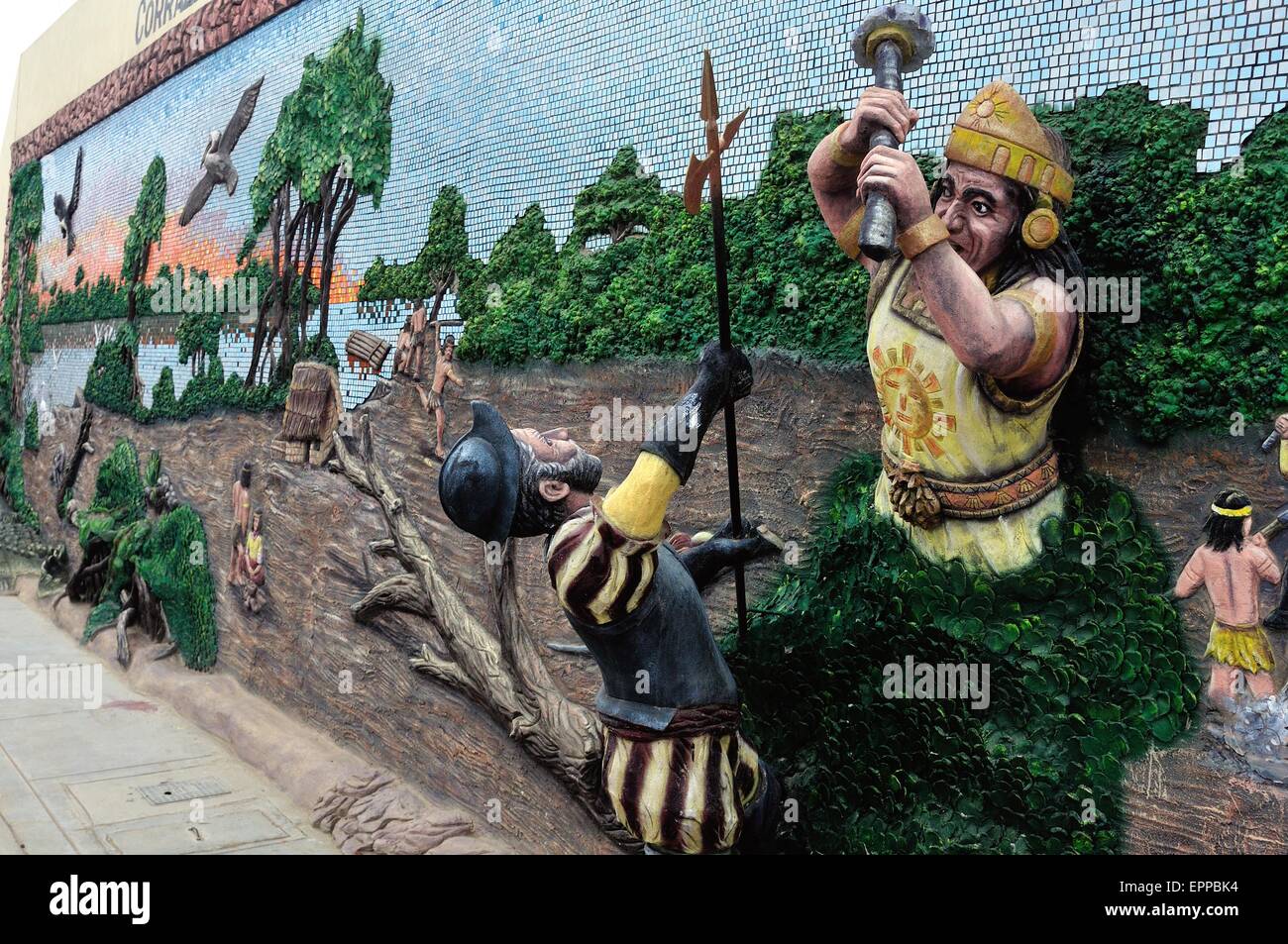 Monument to the Spanish Conquest in CORRALES. Department of Tumbes ...