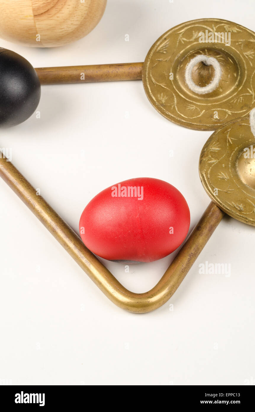 Assorted traditional small percussion instruments hi-res stock ...
