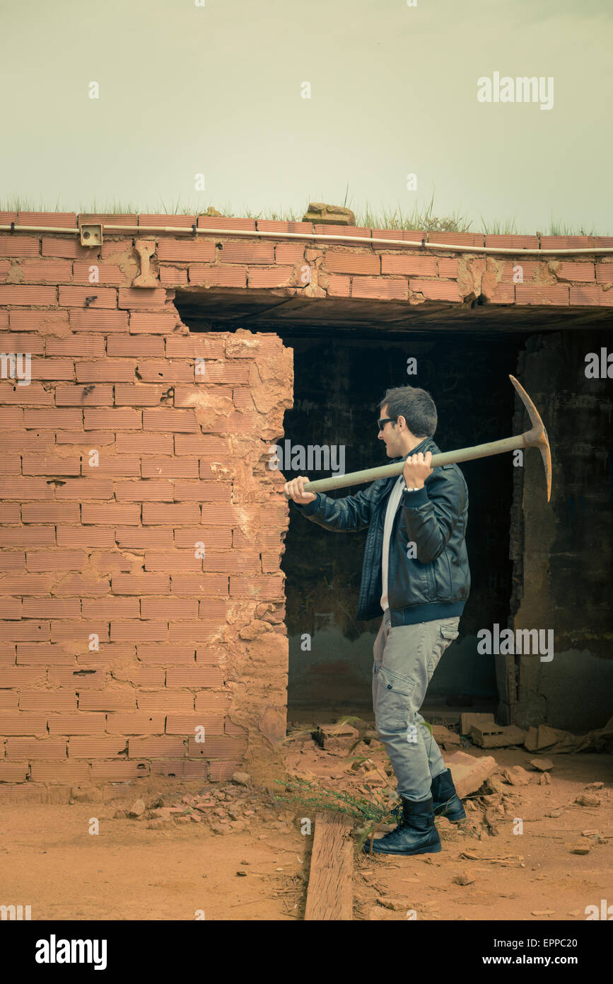 Holding a pickaxe hi-res stock photography and images - Alamy